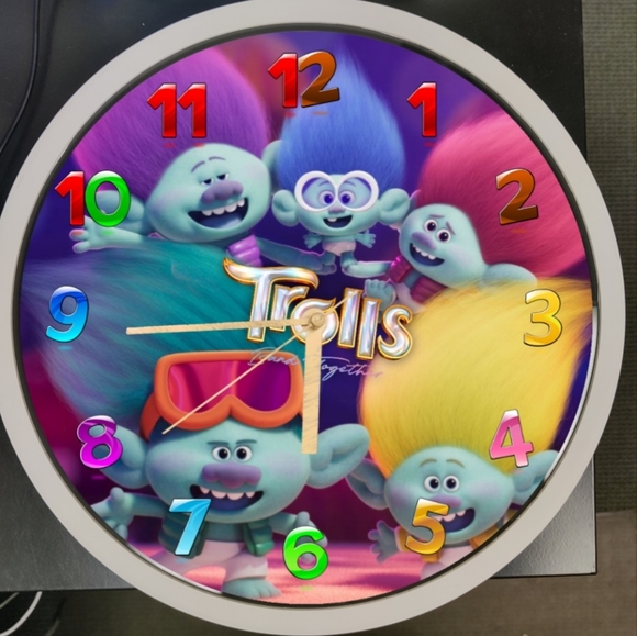 Trolls | Wall Decor | Trolls 3 Band Together Clock | Poshmark